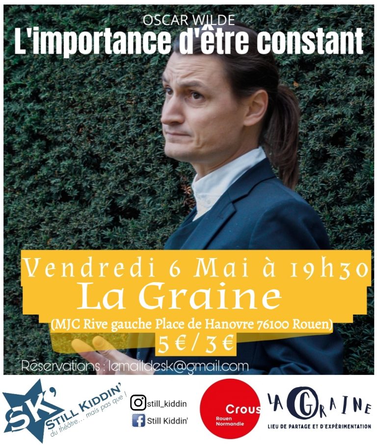 Pièce de théâtre – L’important d’être constant d’Oscar Wilde – MJC ...